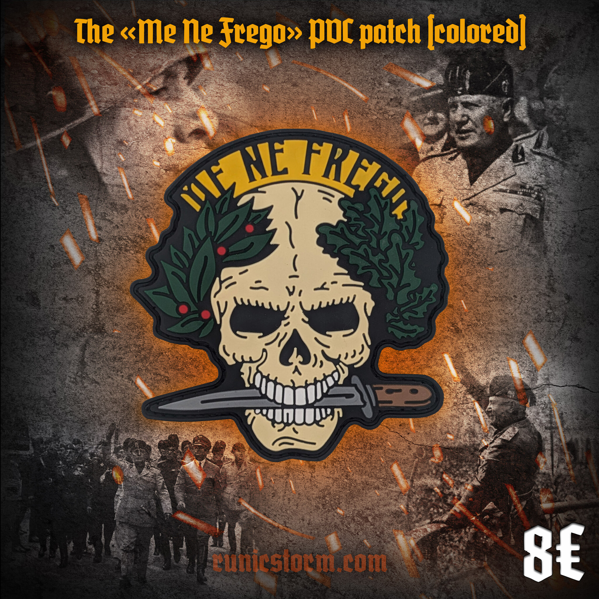 Patches | The «Me ne frego» PVC patch | Runic Storm