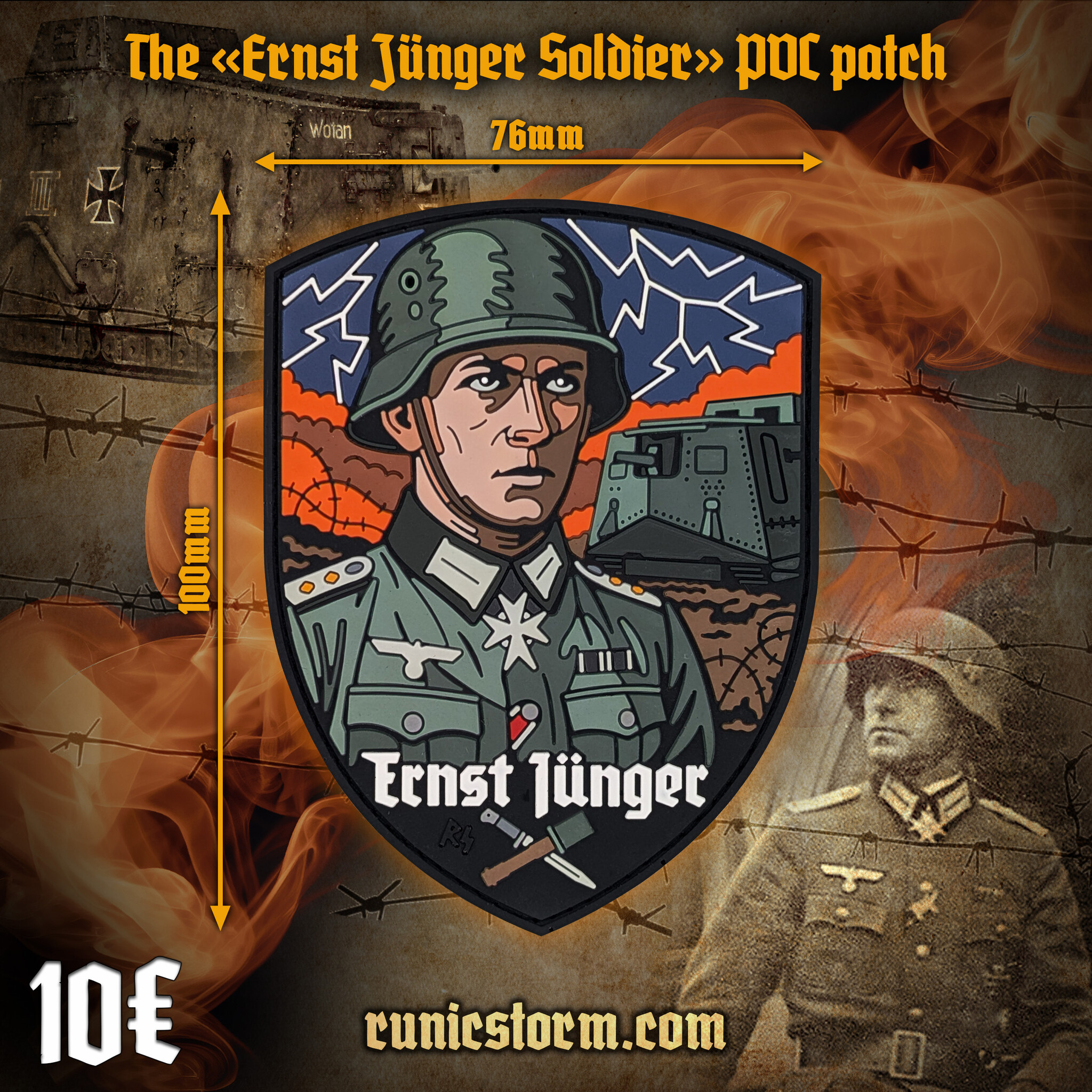 Patches | The «Ernst Jünger Soldier» PVC patch | Runic Storm