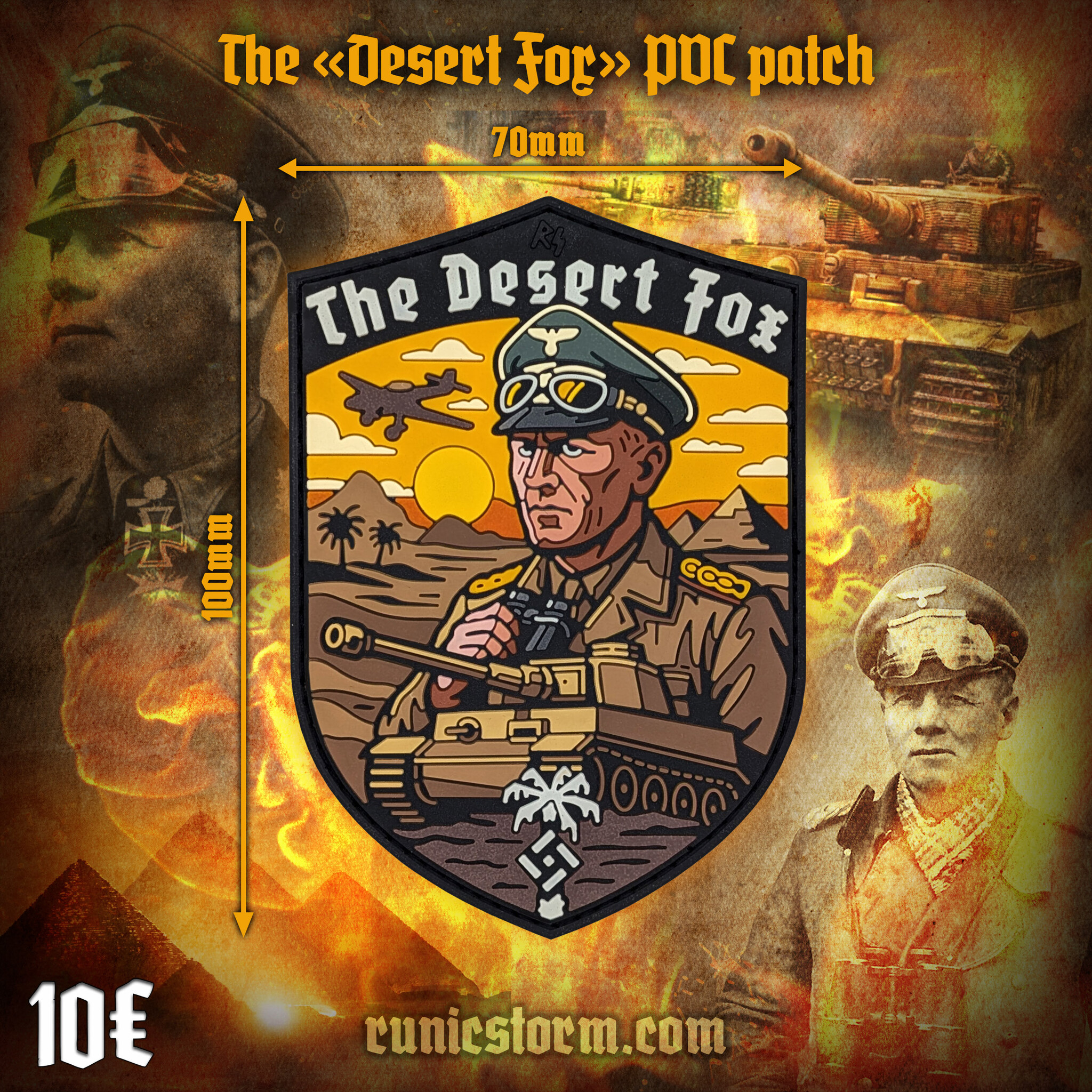 Patches | The «Desert Fox» PVC patch | Runic Storm