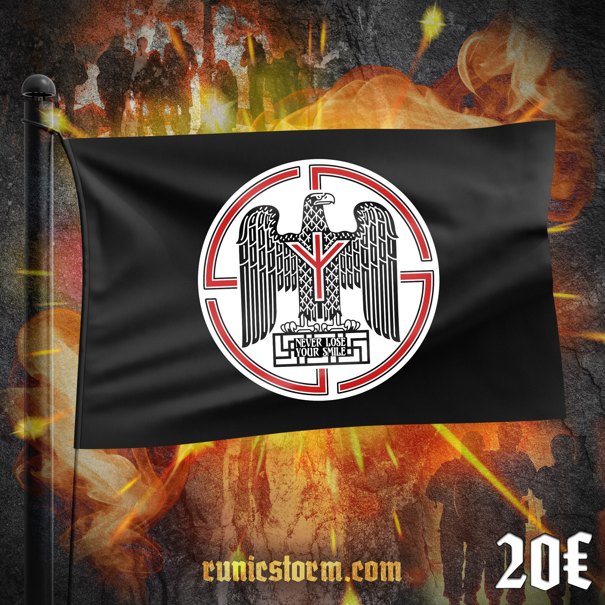 Flags | The «Sun-Wheel Eagle» Flag | Runic Storm
