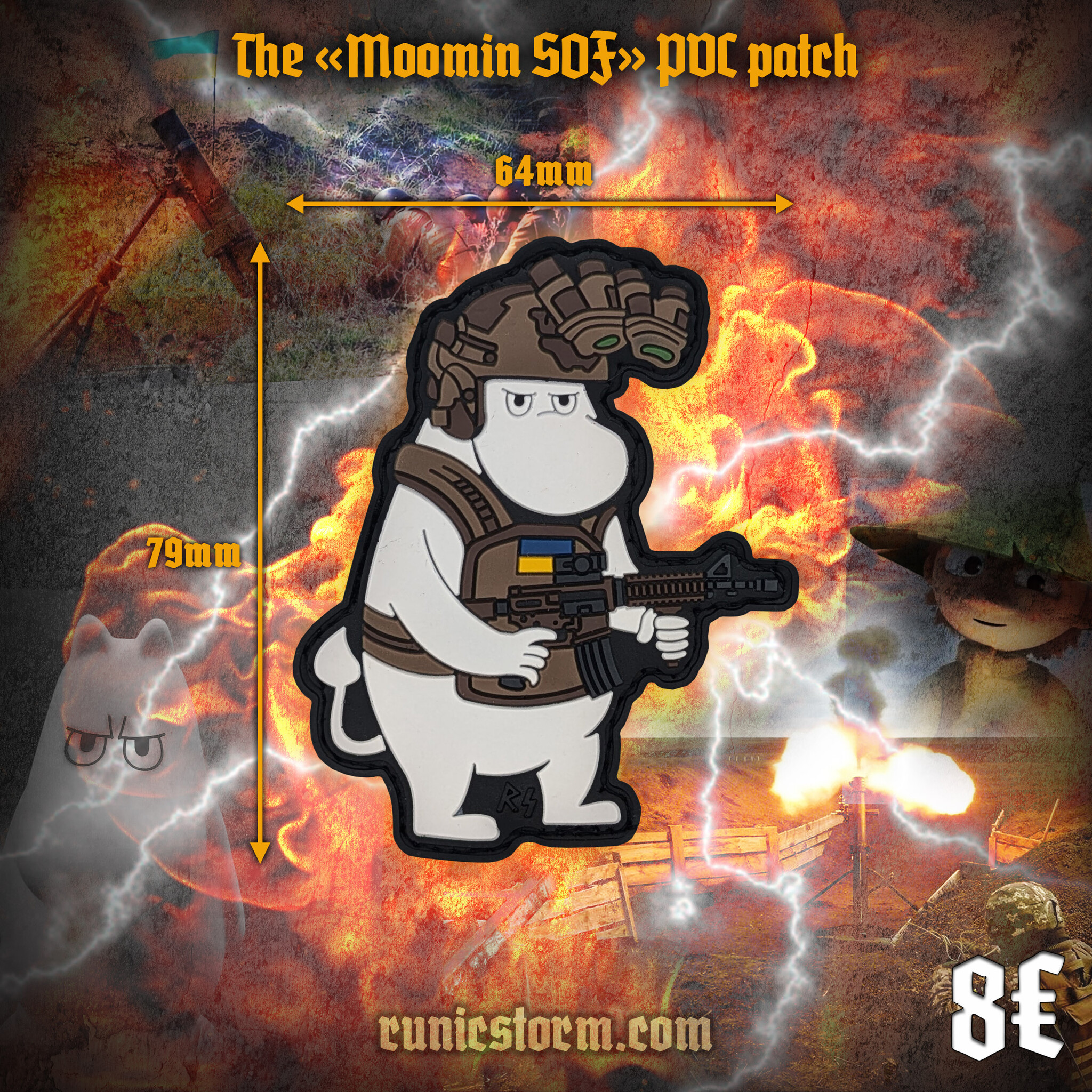 Patches | The «White Moomin PVC patch collection | Runic Storm
