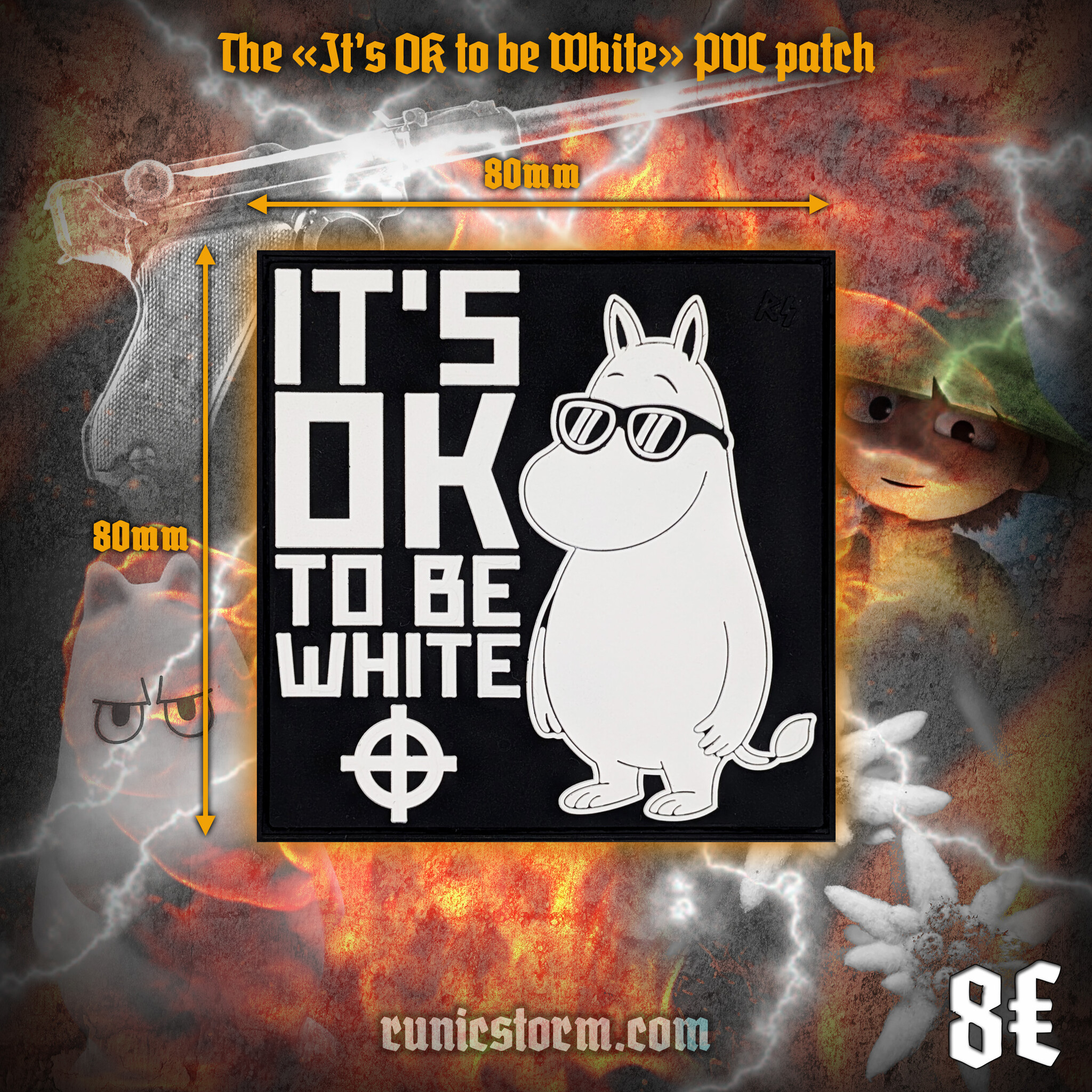 Patches | The «White Moomin PVC patch collection | Runic Storm