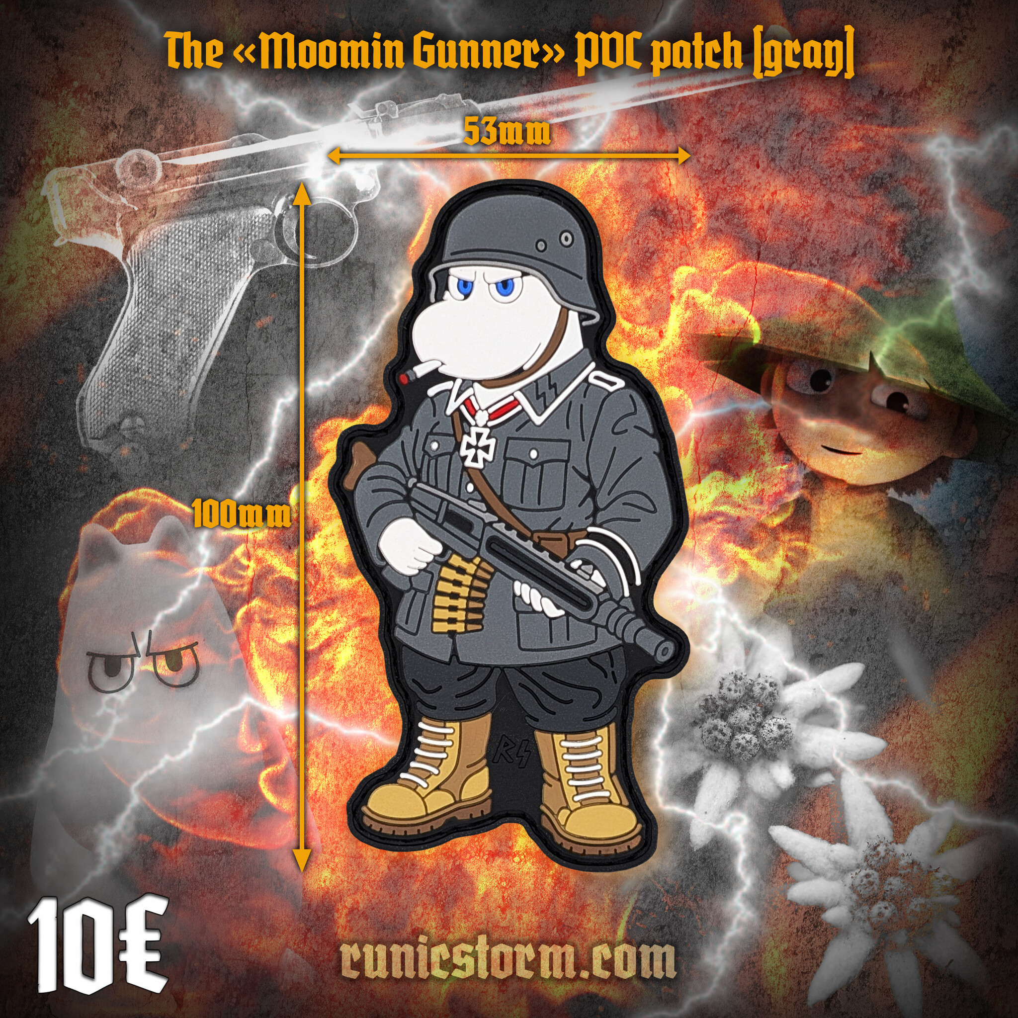 Patches | The «White Moomin PVC patch collection | Runic Storm