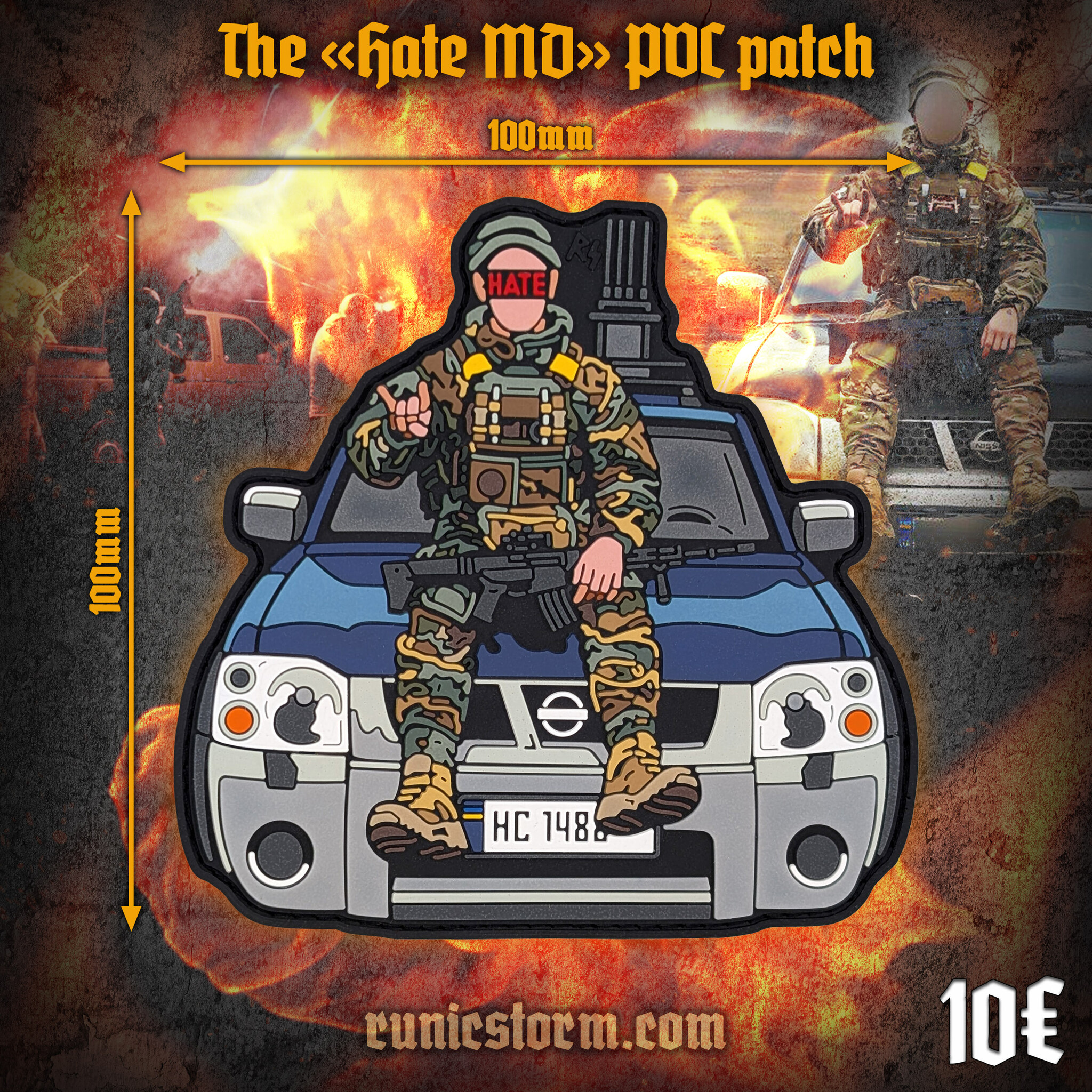 Patches | The «Hate MD» PVC patch | Runic Storm