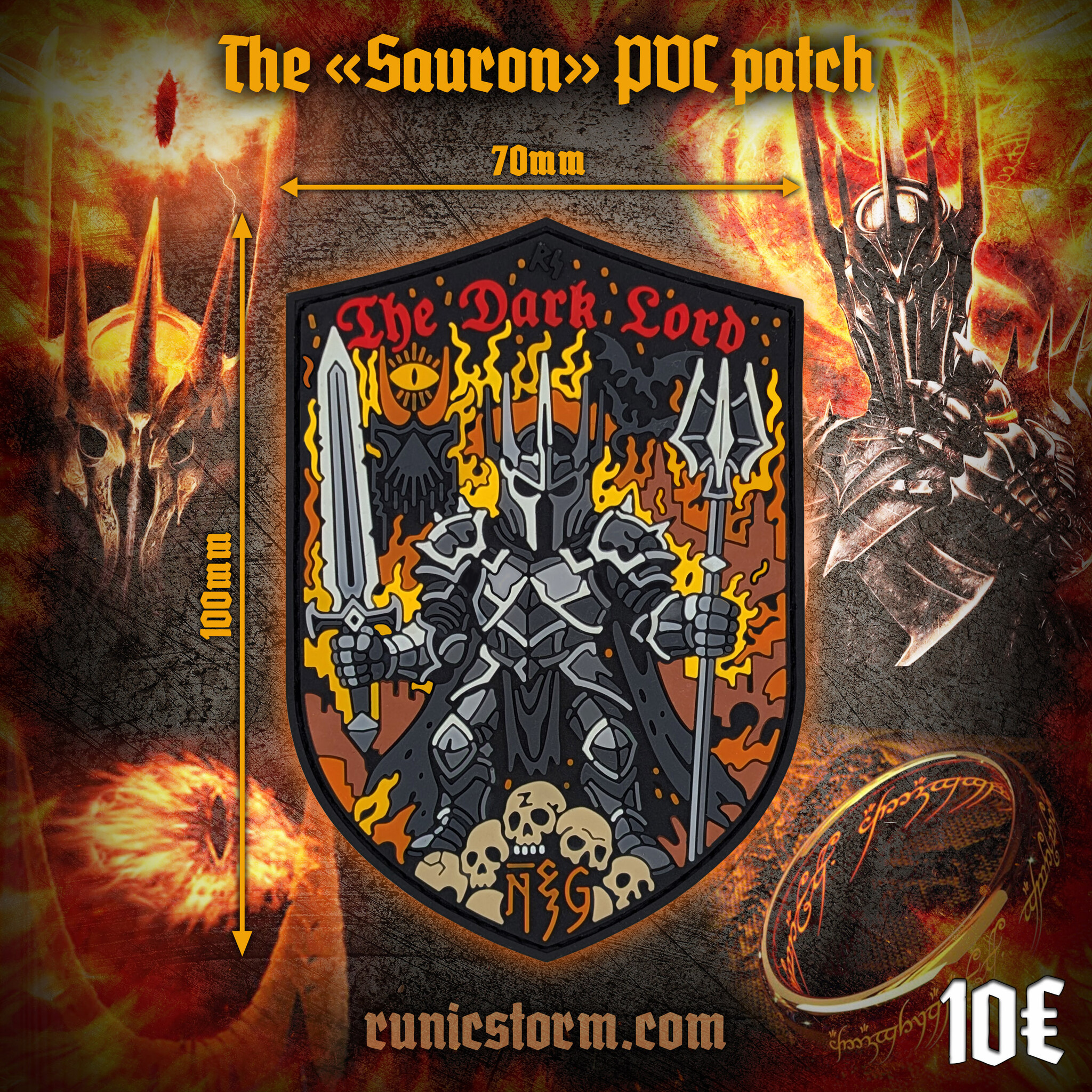 Patches | The «Sauron» PVC patch | Runic Storm