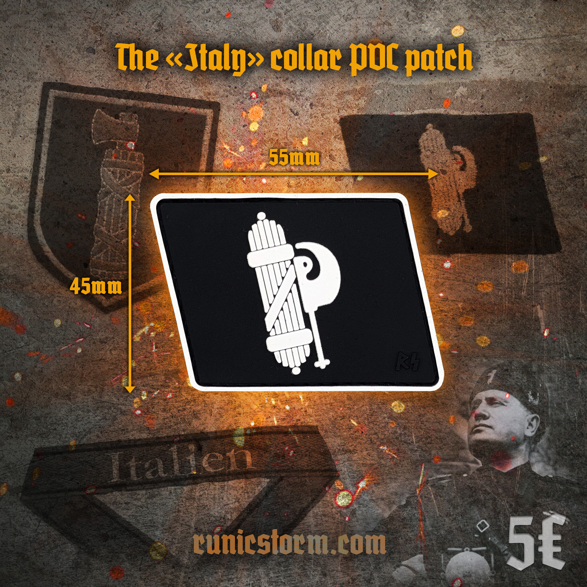 Patches | The «WWII» collar PVC patches | Runic Storm