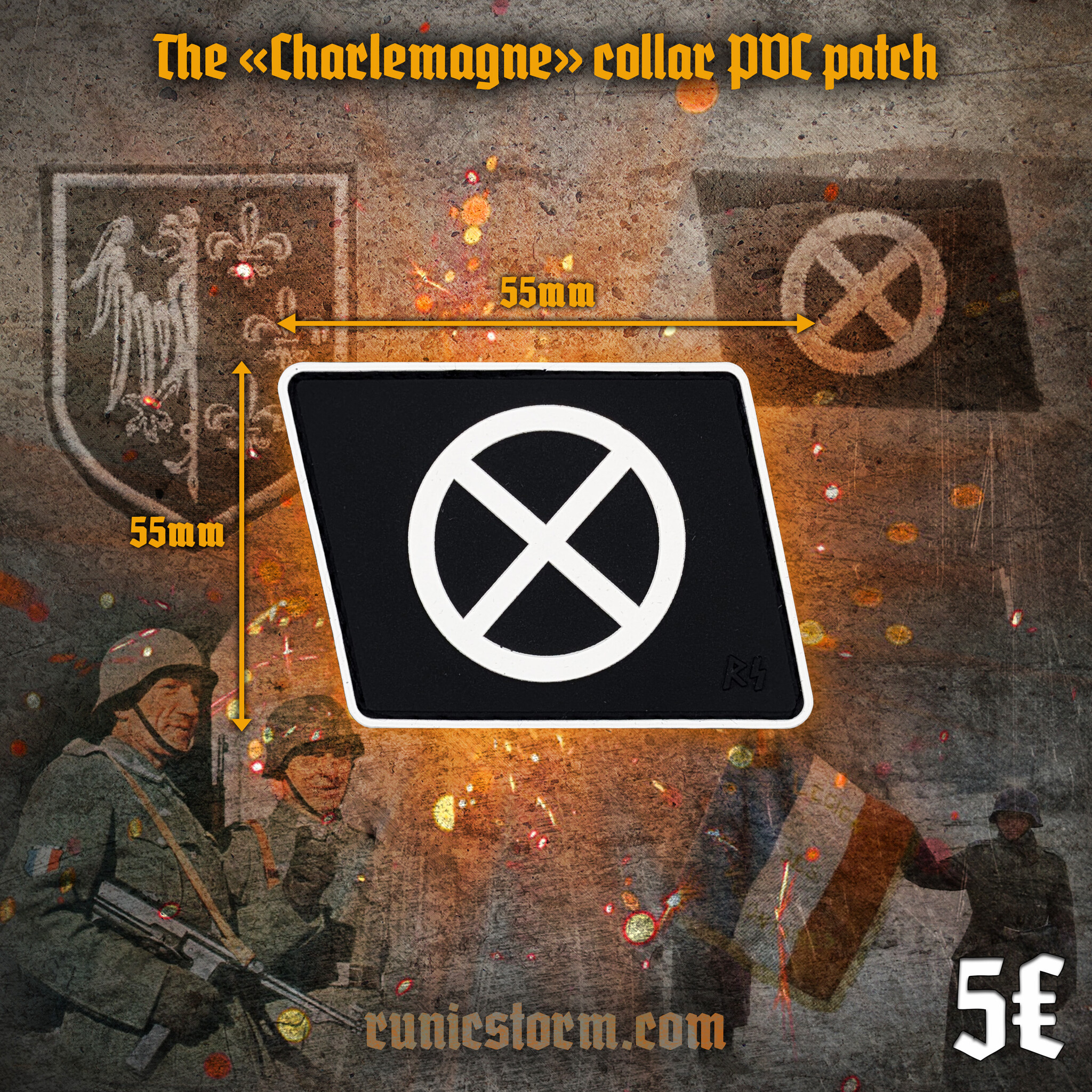 Patches | The «WWII» collar PVC patches | Runic Storm