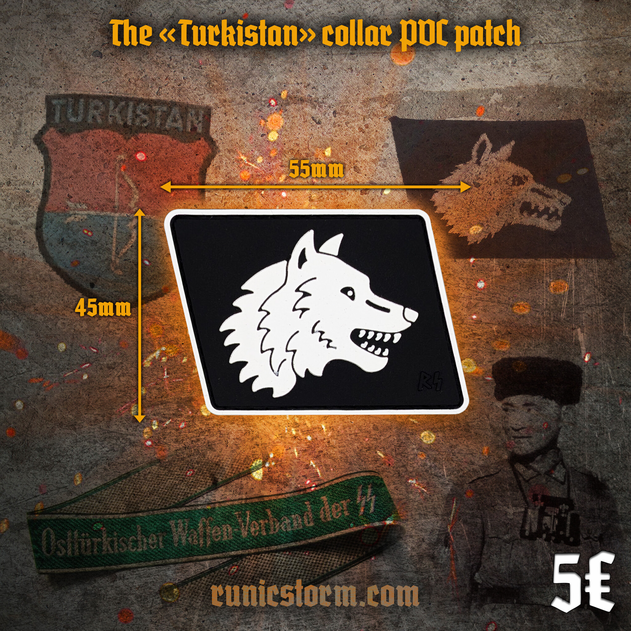 Patches | The «WWII» collar PVC patches | Runic Storm